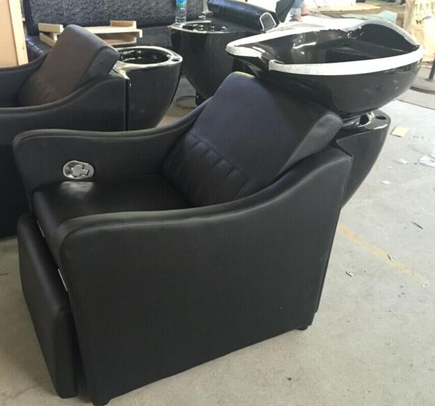 White hair salon washing set shampoo chairs with basin | Alibaba Salon ...