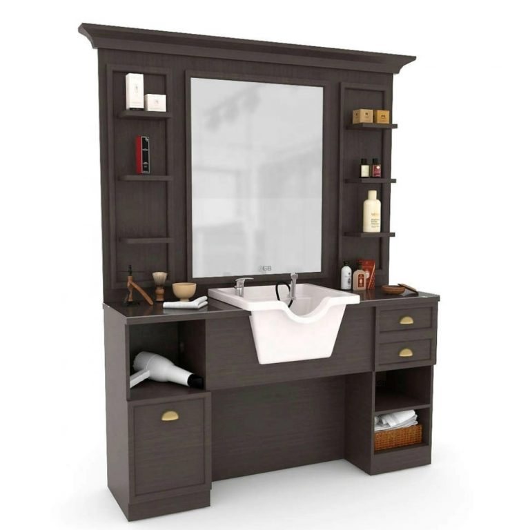 Wood Salon Storage Cabinet Styling Workstation Hairdressing Tower Shelf ...