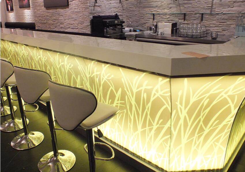 Modern nail reception front desk beauty table display rack checkout ...