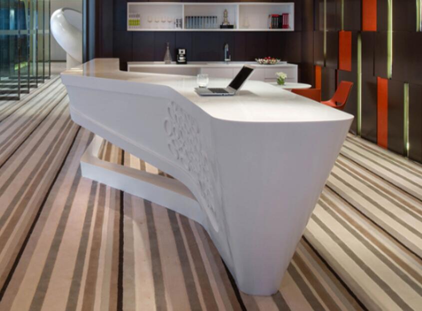 White nail station reception front desk beauty table checkout counter ...