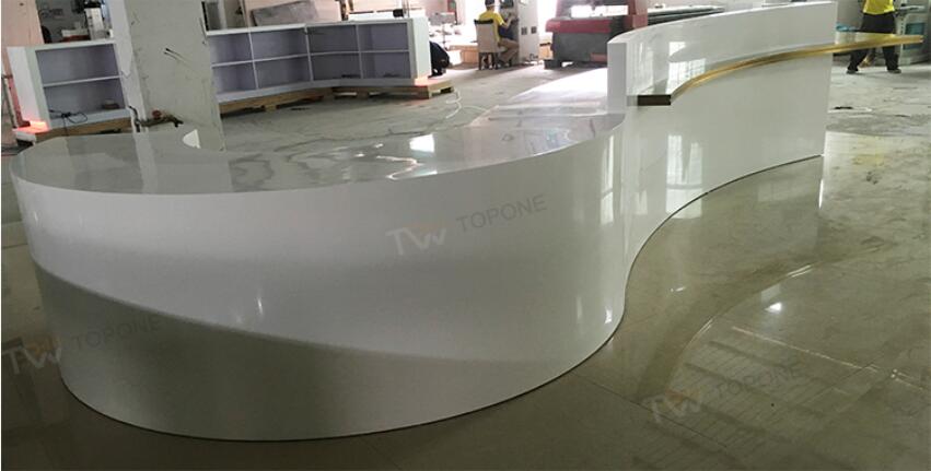 White nail station reception front desk beauty table checkout counter ...